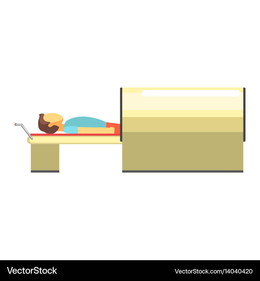 Mri magnetic resonance imaging machine scanning Vector Image