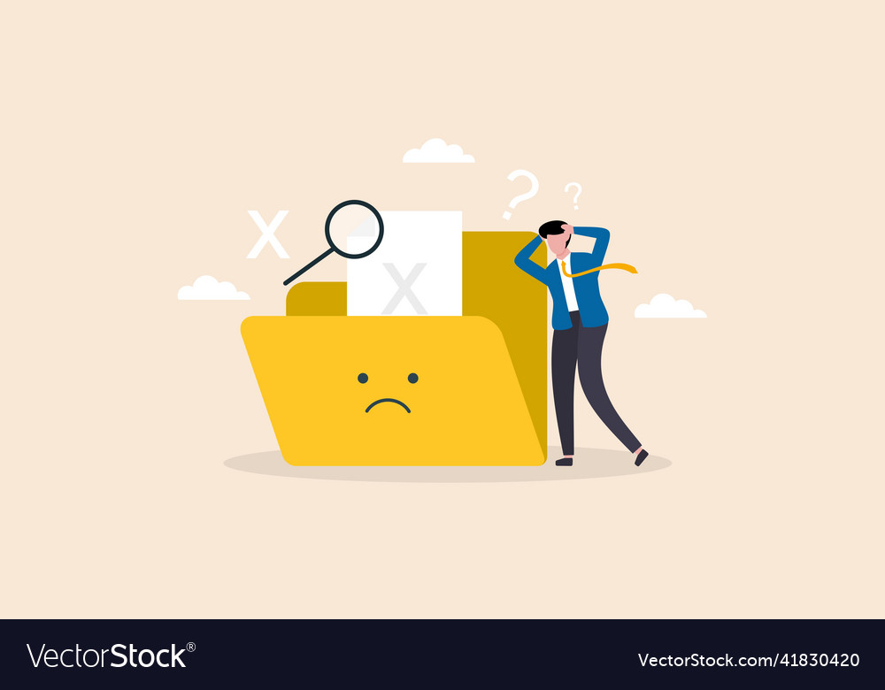No Data Empty Data Concept Royalty Free Vector Image