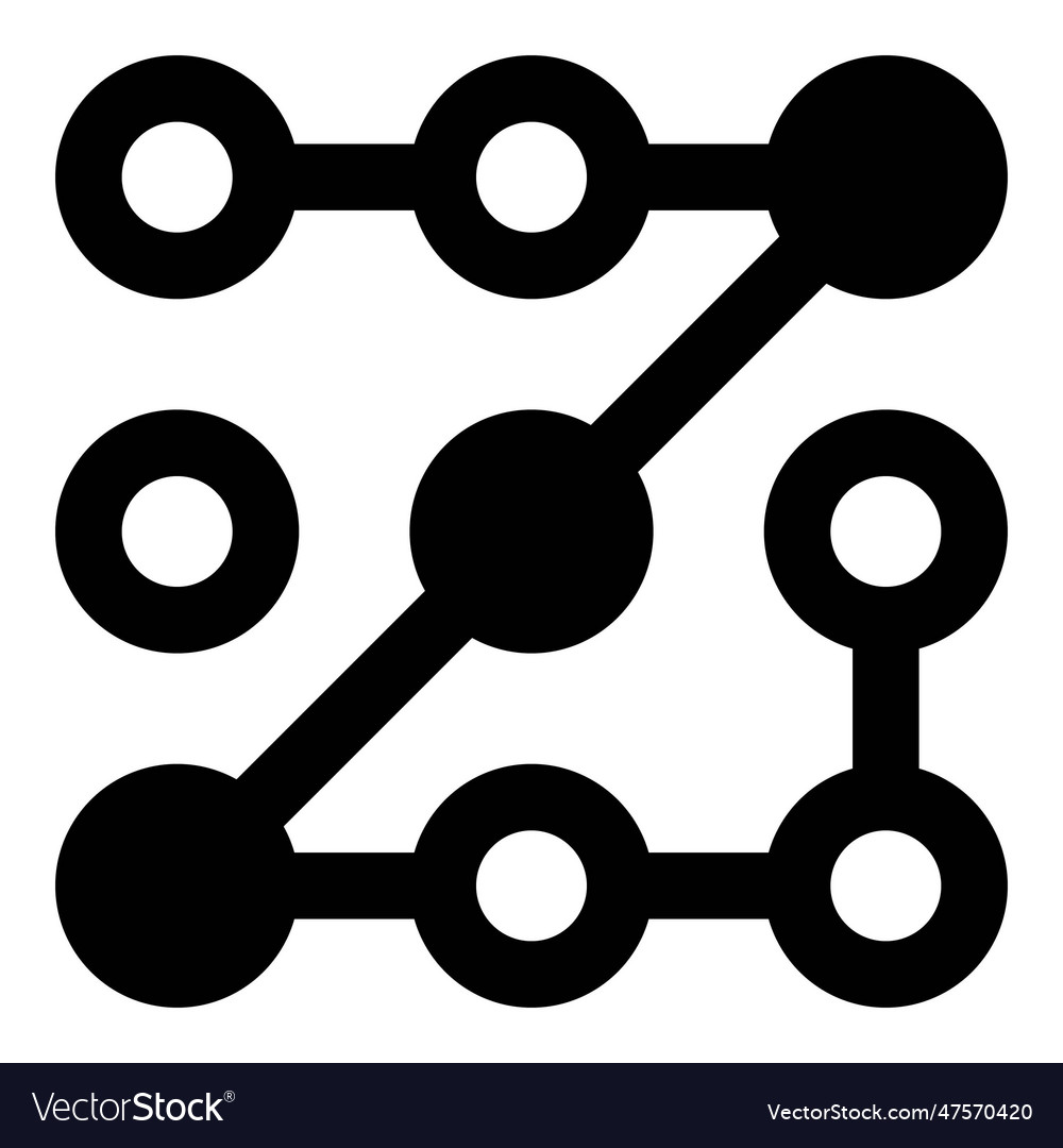 Pattern Lock Encryption For Smartphones Royalty Free Vector