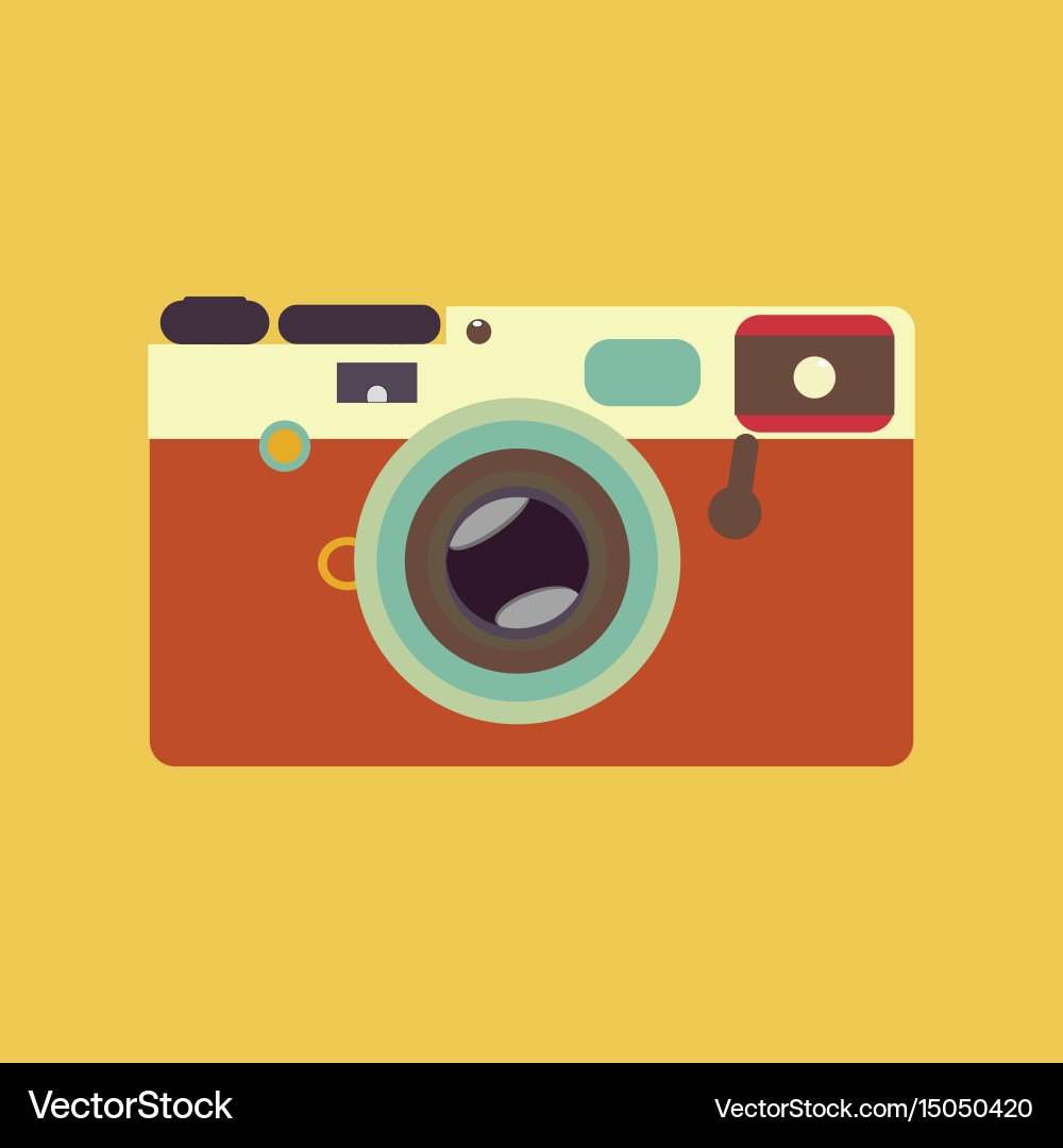 Vintage rangefinder film camera Royalty Free Vector Image