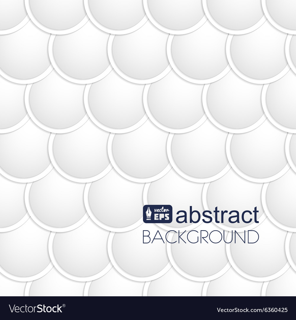 Abstract white paper circles background fish Vector Image Abstract white paper circles background fish Vector Image