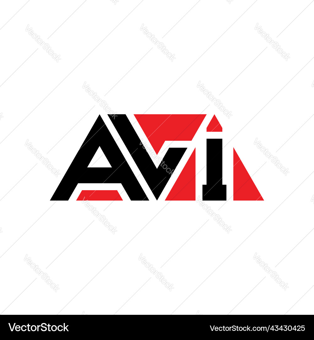 Ali triangle letter logo design Royalty Free Vector Image