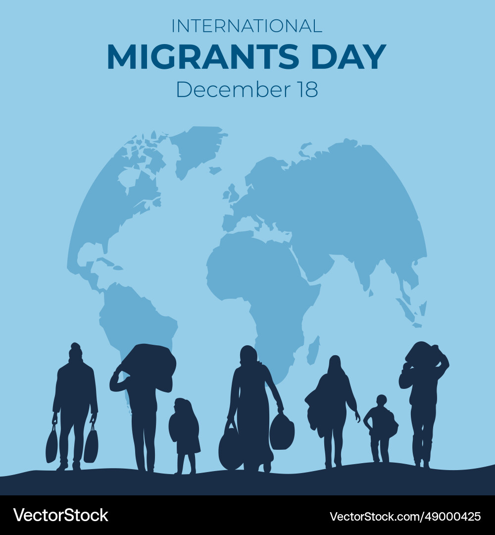 International migrant day5 Royalty Free Vector Image