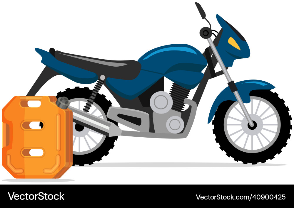Motorcycle refueling substance storage equipment Vector Image