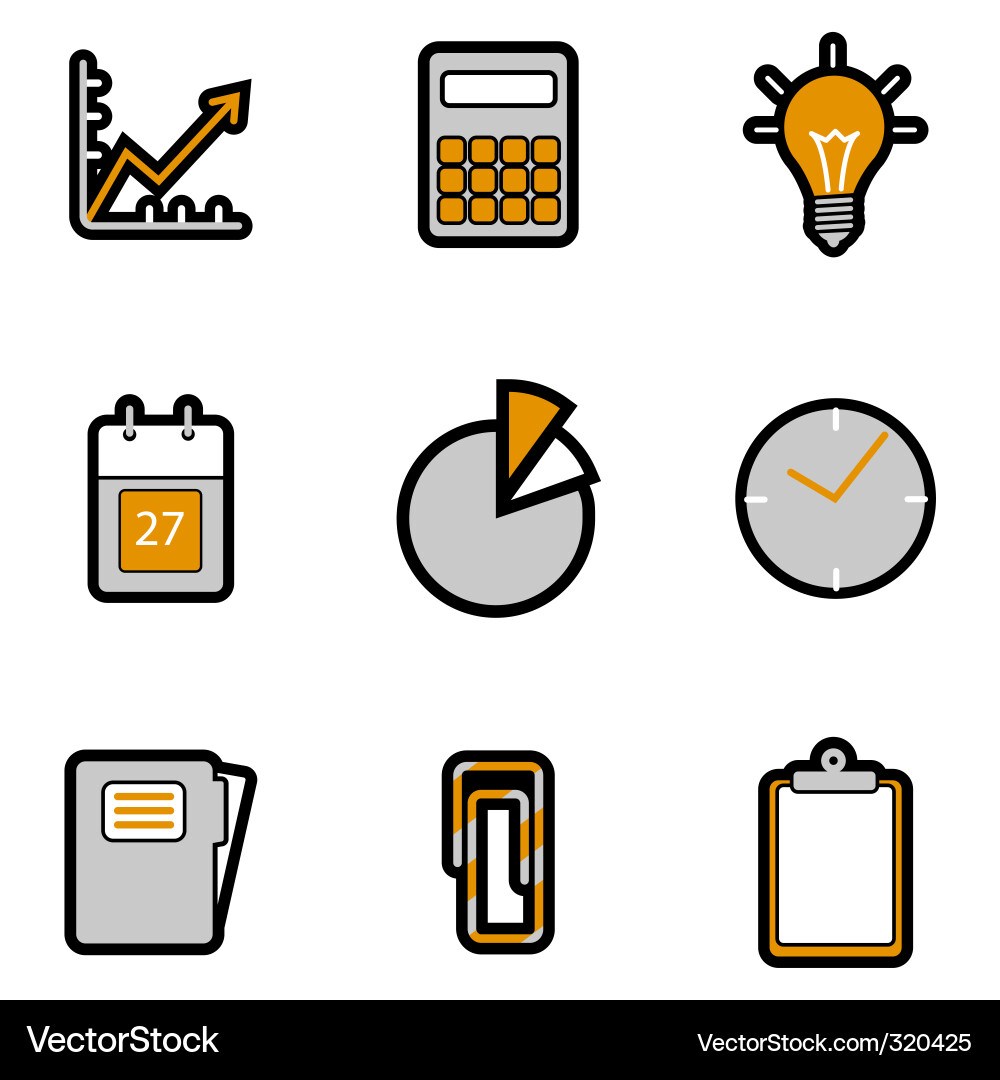 Office object icon Royalty Free Vector Image - VectorStock