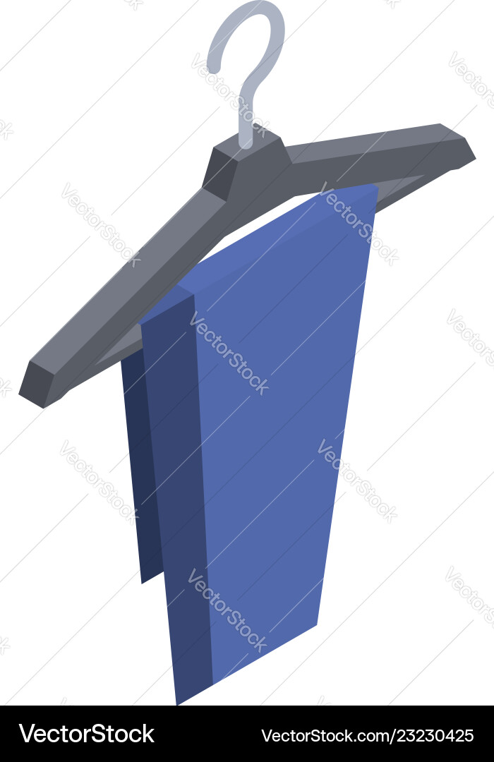 Pants on hanger icon isometric style Royalty Free Vector