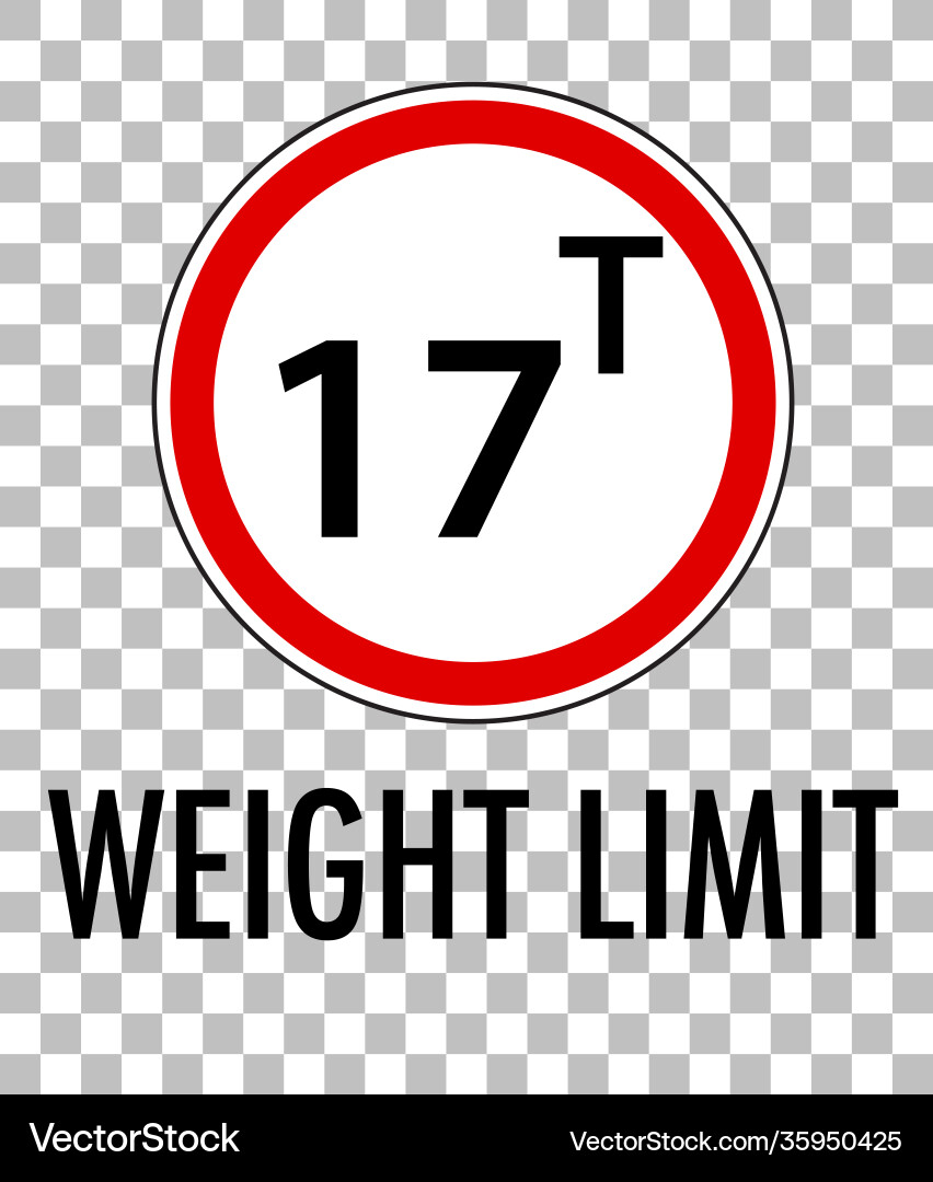 Red traffic sign on transparent background Vector Image