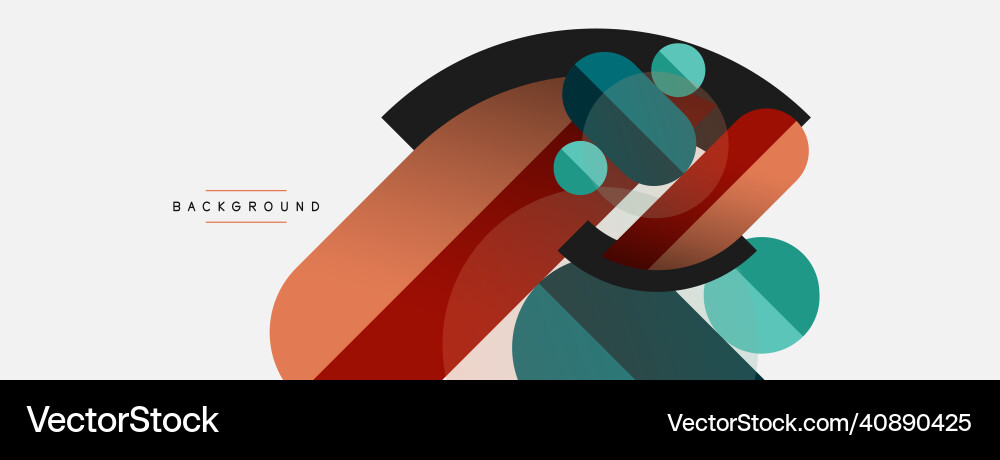 Round geometric shapes lines and circles Vector Image