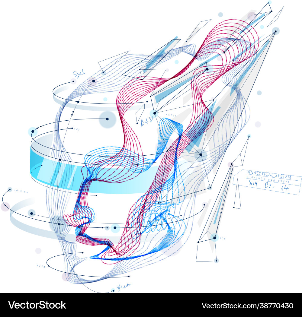 Abstract artistic human head portrait made Vector Image