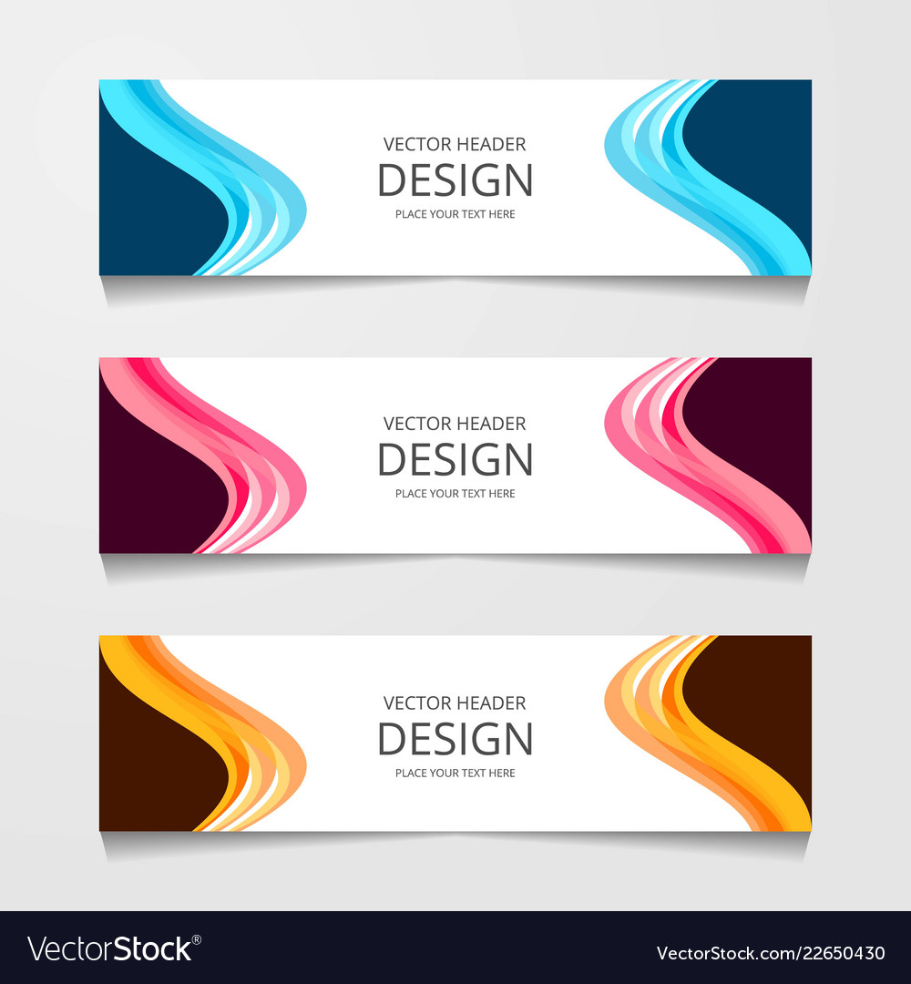 Abstract design banner web template layout header Vector Image