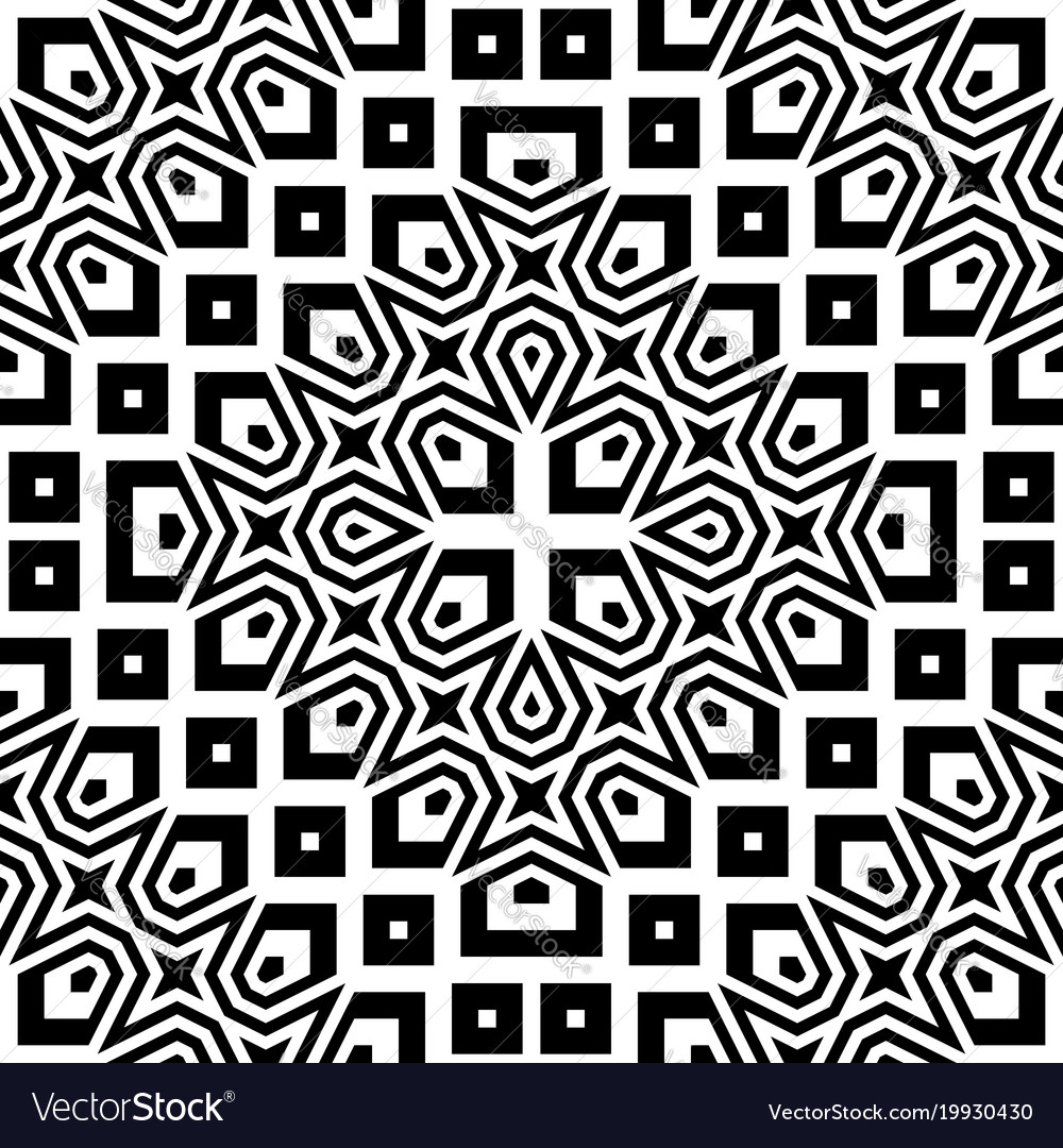 Design seamless monochrome geometric pattern Vector Image
