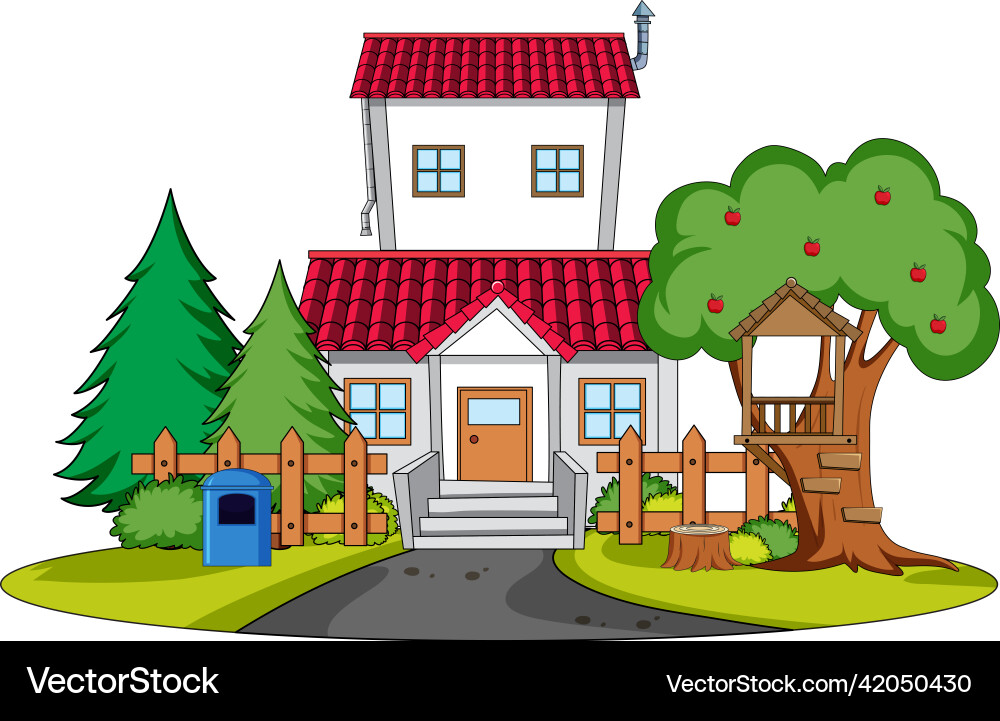 Doodle house cartoon design Royalty Free Vector Image