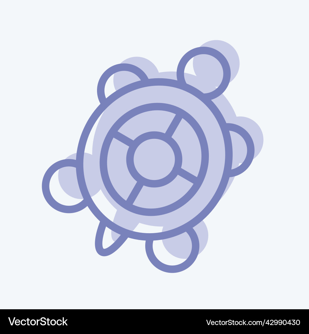 Icon turtle meat suitable for seafood symbol two Vector Image