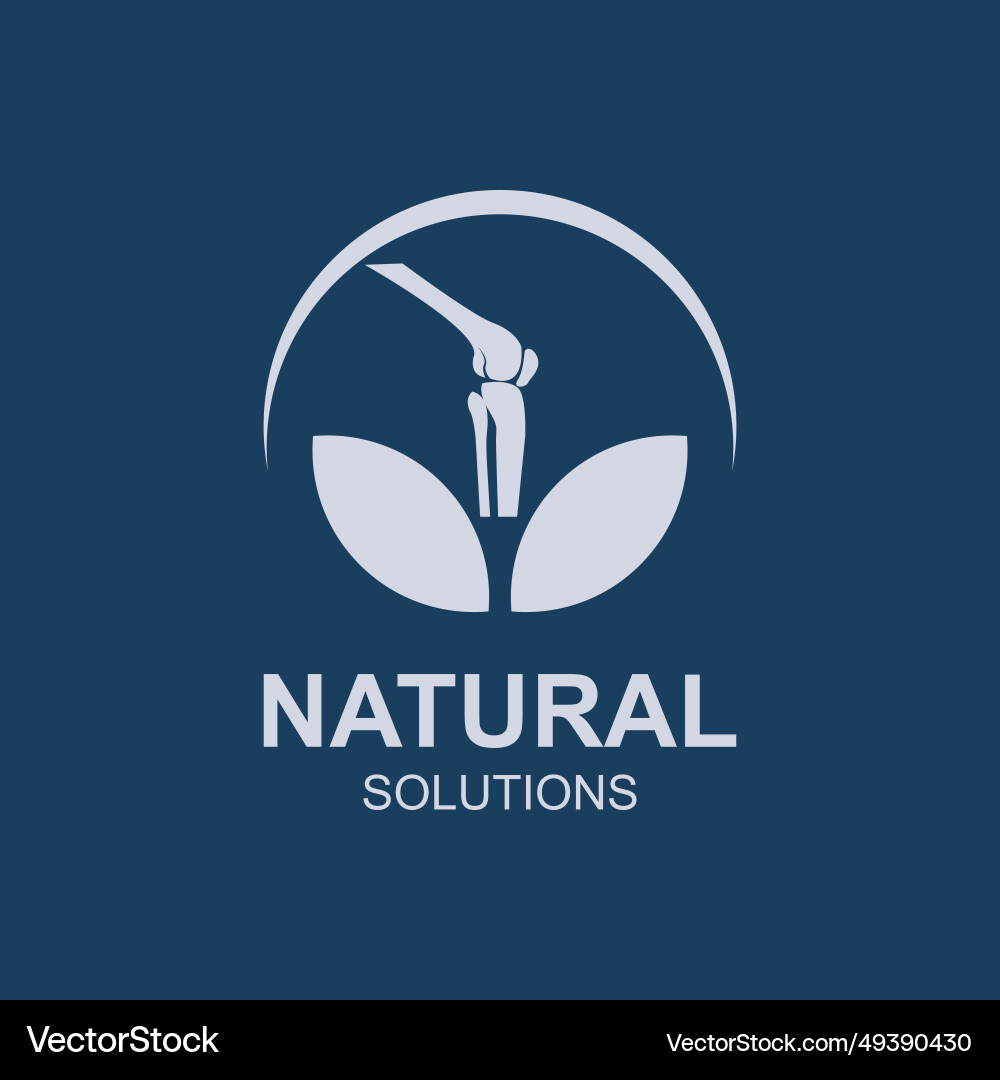 Natural solutions for health logo design template Vector Image