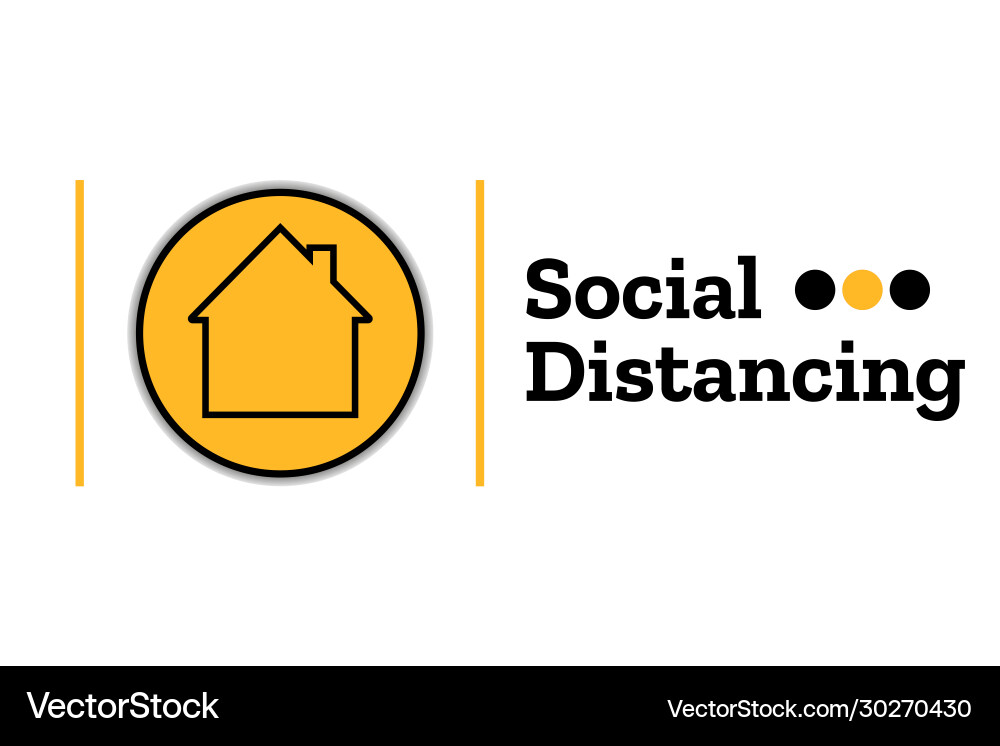 Self quarantine and and social distancing concept Vector Image