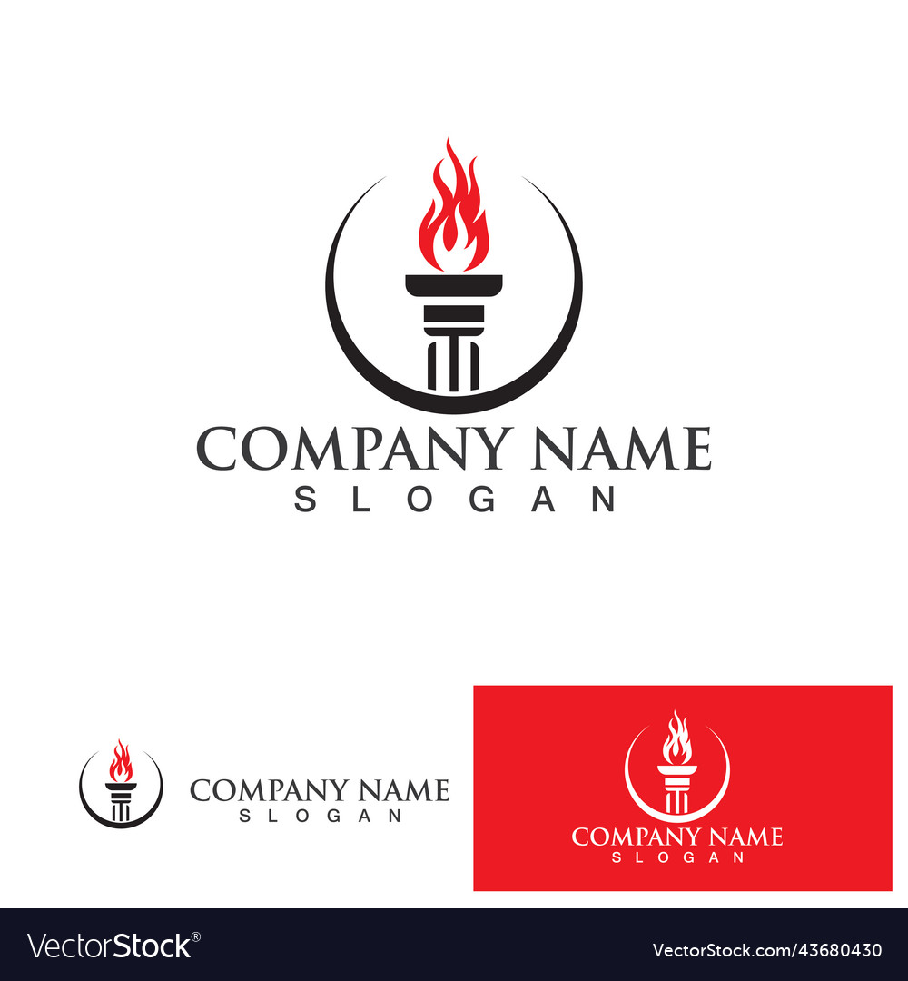 Torch icon design template Royalty Free Vector Image