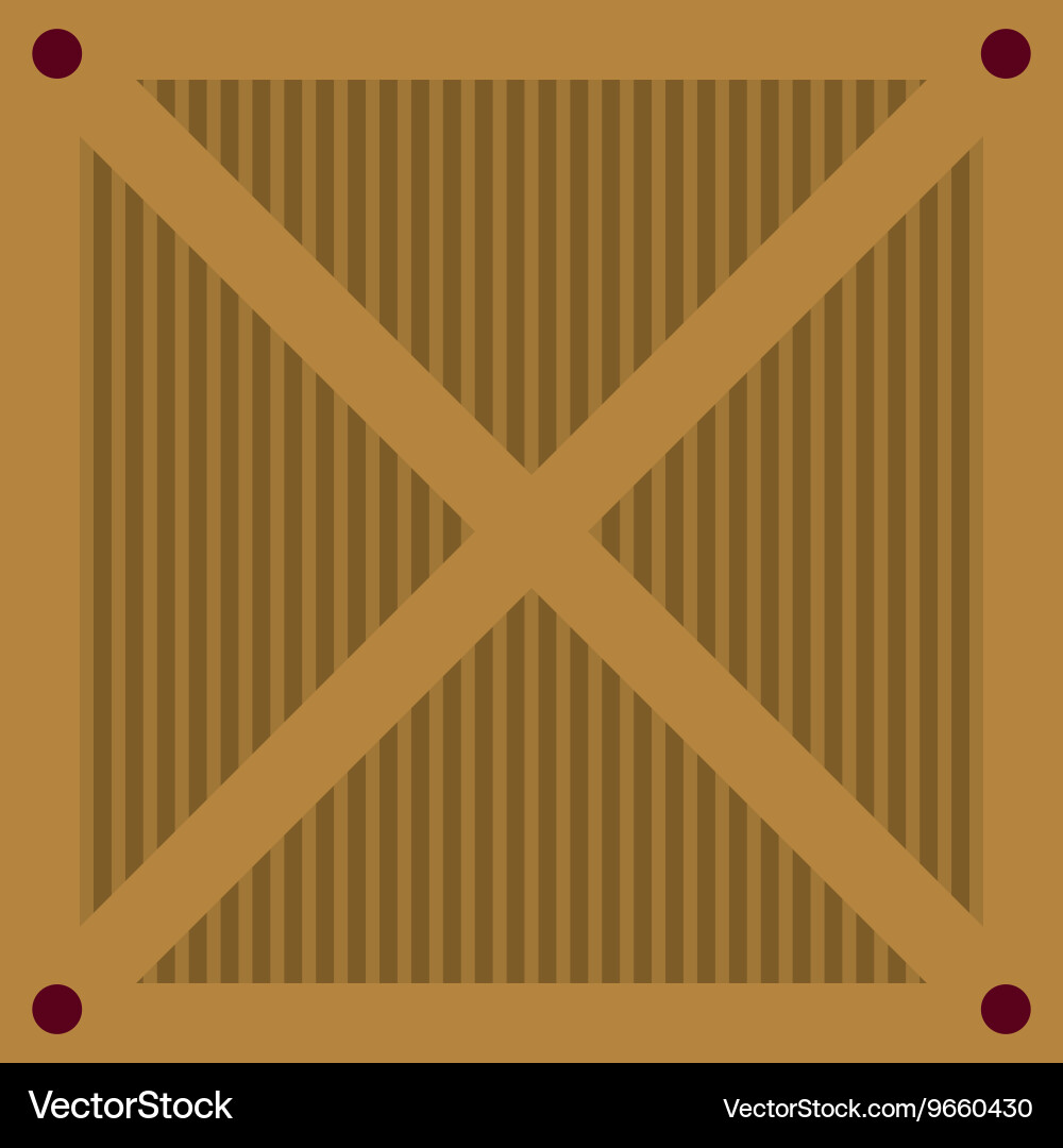 Wooden box isolated icon design Royalty Free Vector Image