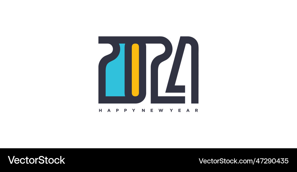 2024 logo design template with modern and unique Vector Image