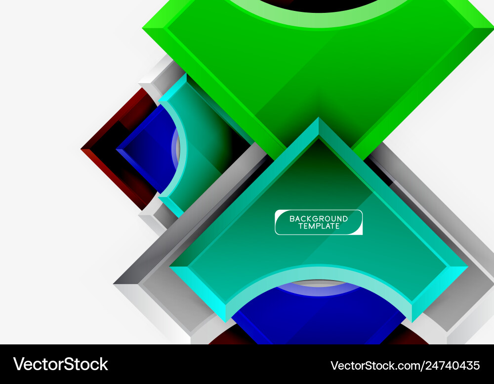 3d futuristic shapes abstract background Vector Image