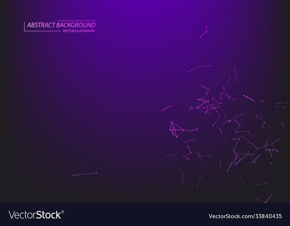 Abstract Particles And Lines Plexus Effect Vector Image