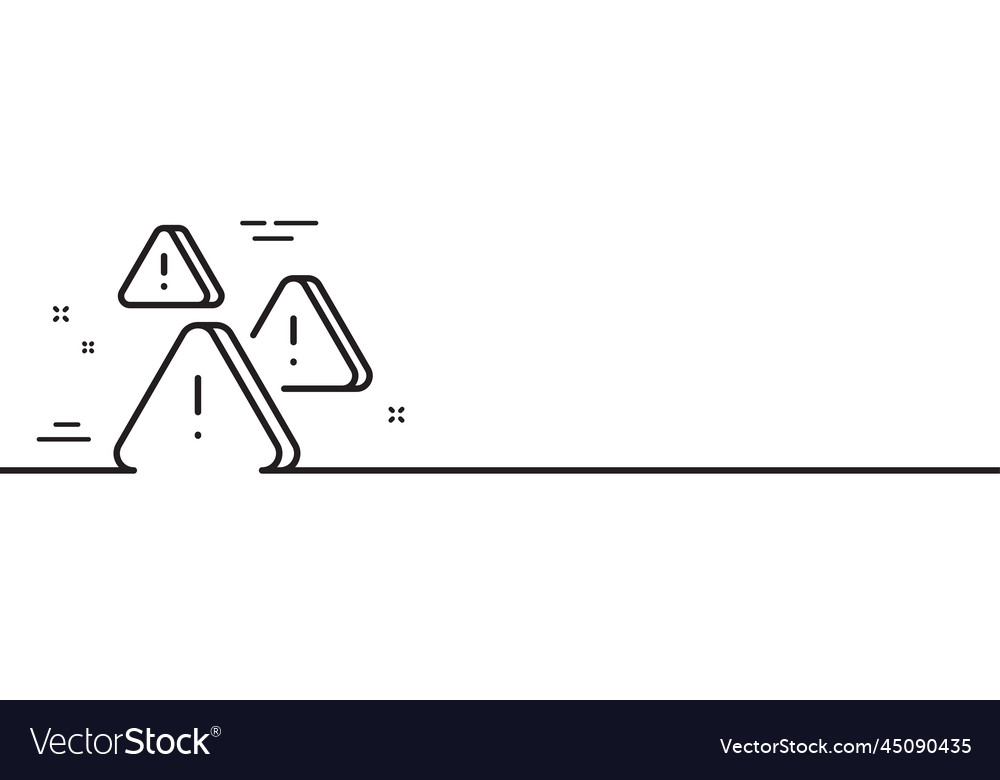 Attention line icon important warnings sign Vector Image