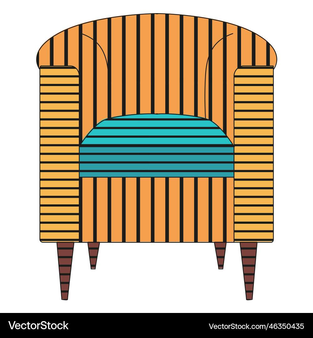 Barrel chair cartoon Royalty Free Vector Image