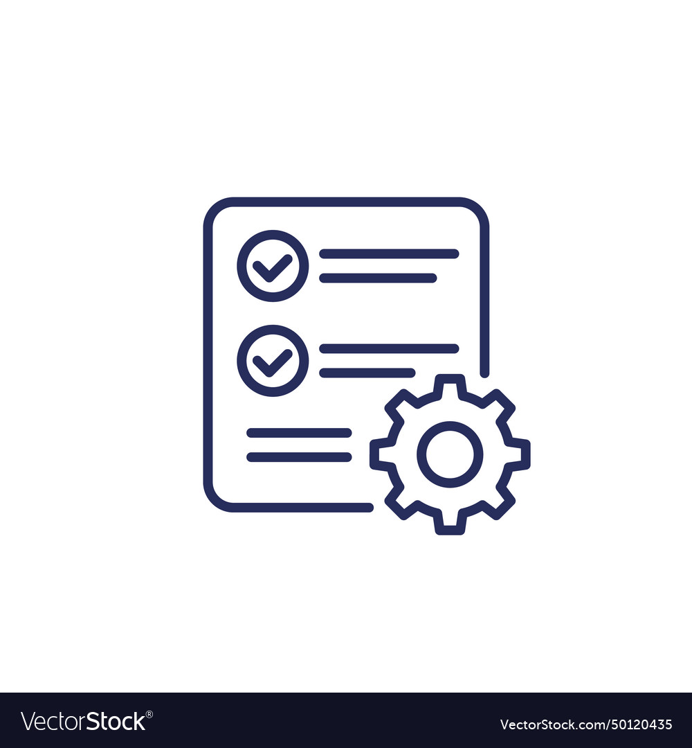 Data processing line icon on white Royalty Free Vector Image