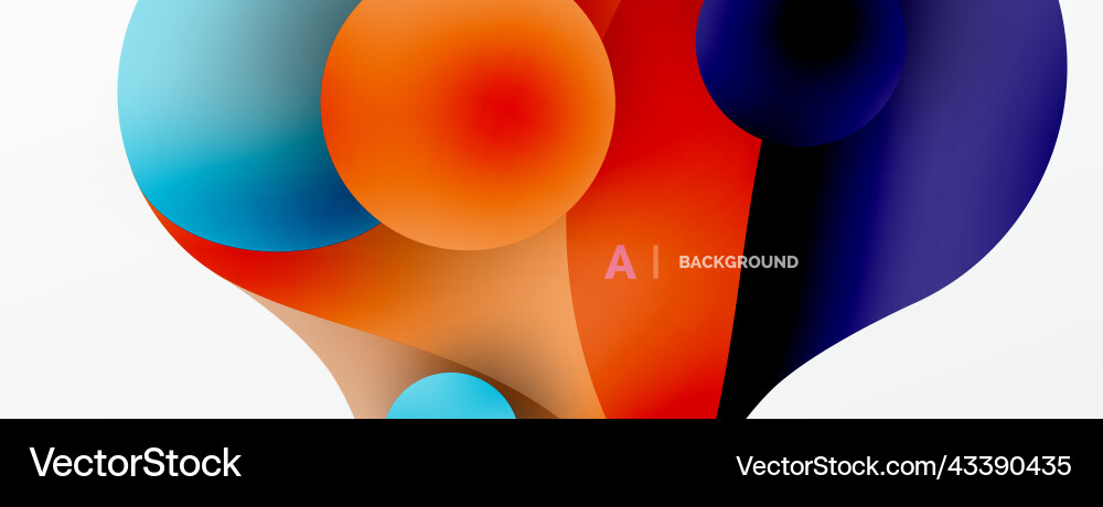 Flowing geometric shapes minimalist abstract Vector Image