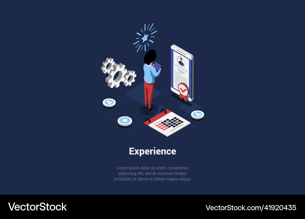 Job experience concept recruitment human Vector Image