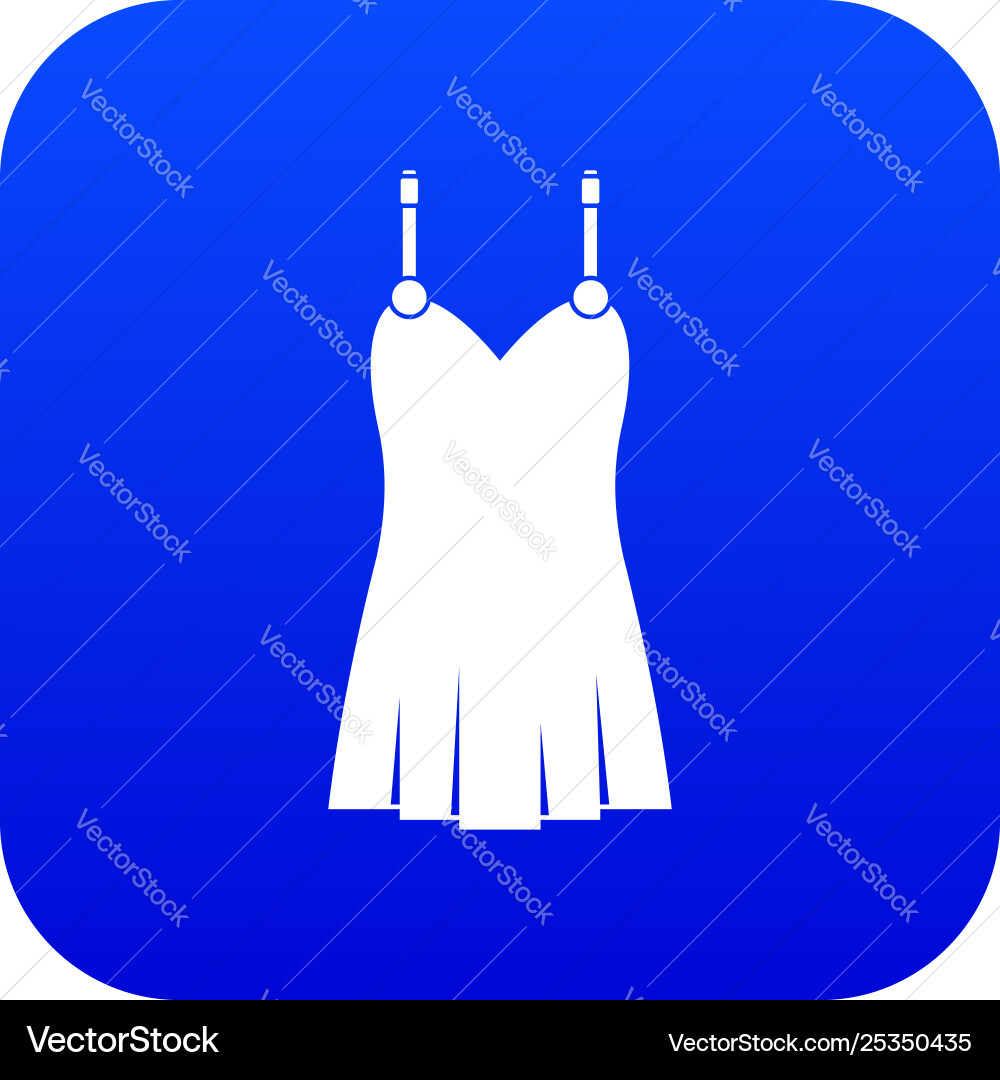 Nightdress icon digital blue Royalty Free Vector Image
