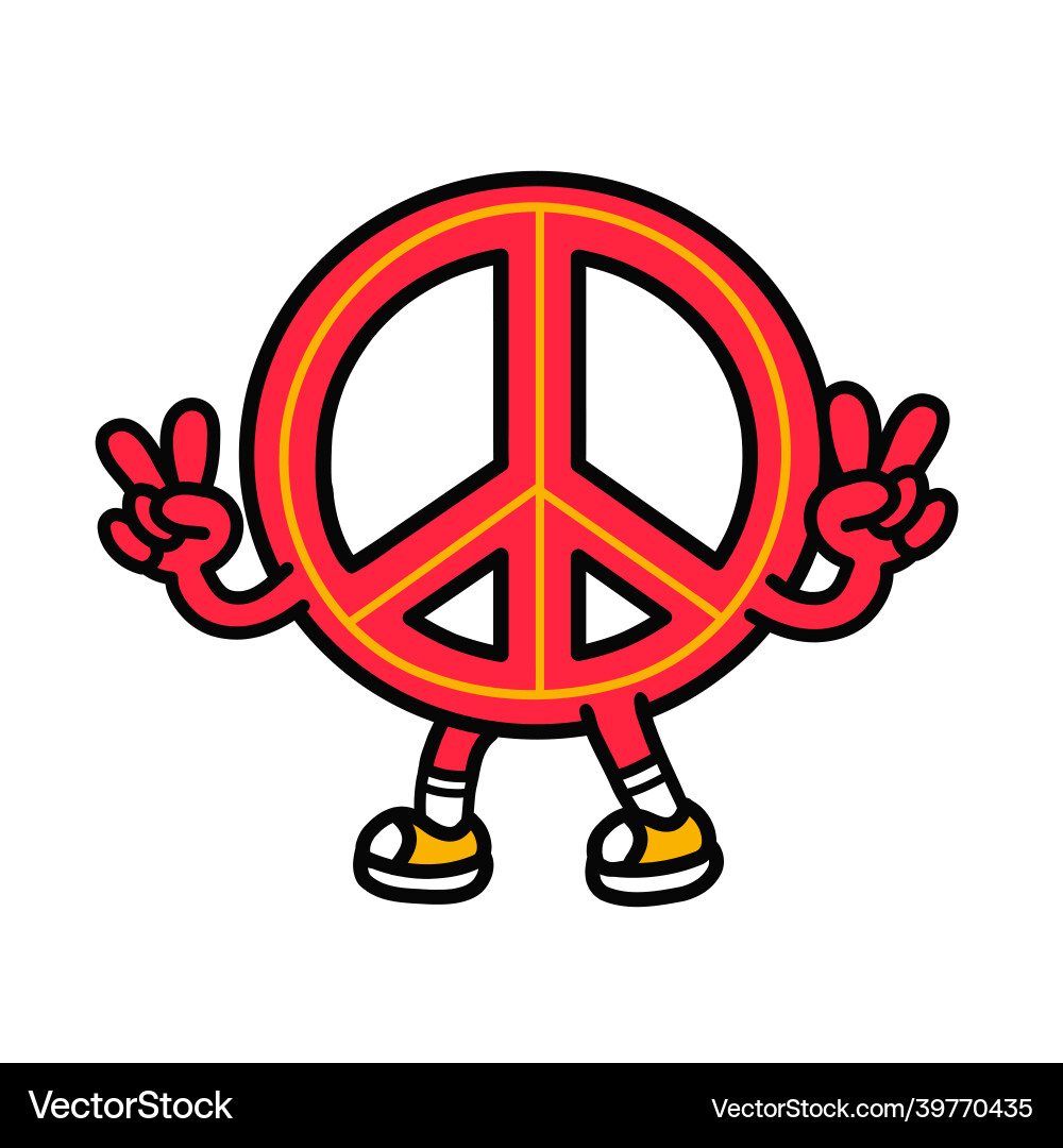 Pacifism sign show peace gesture hand Royalty Free Vector