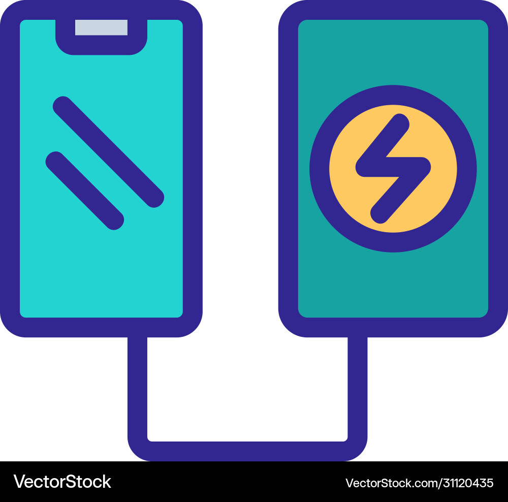 Working bank on telephone device icon Royalty Free Vector