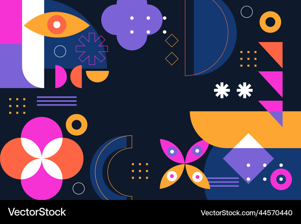 Abstract background with colorful shapes design Vector Image