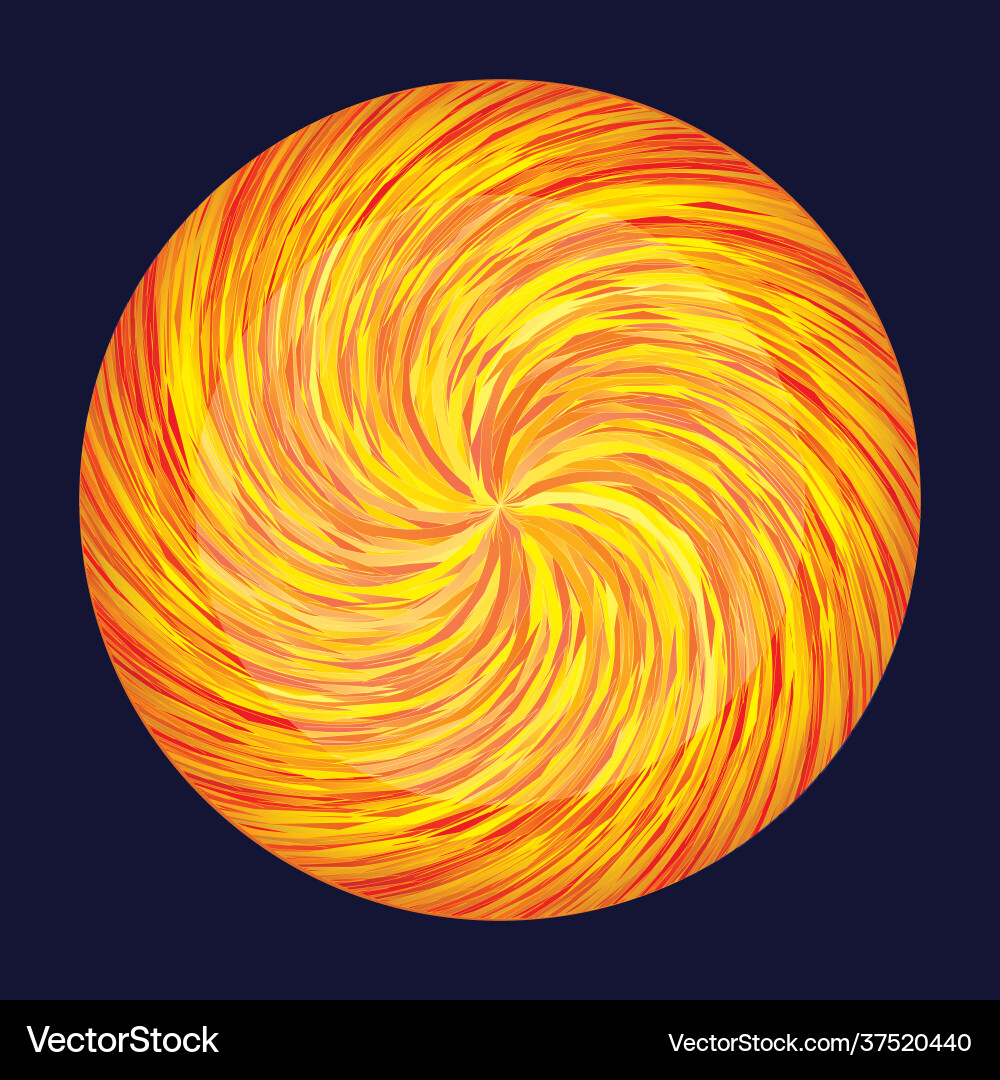 Abstract striped bright color spiral design Vector Image