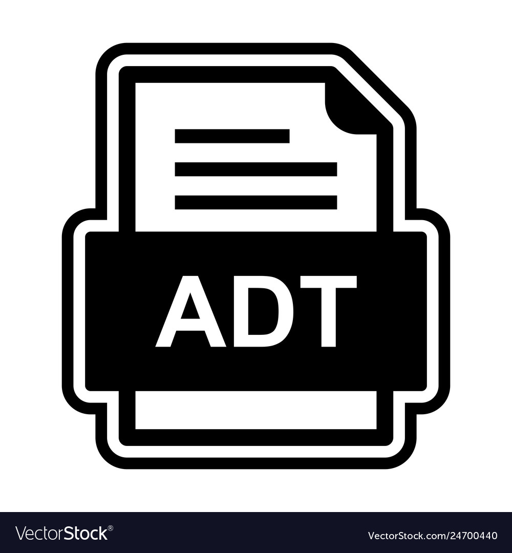 Adt File Document Icon Royalty Free Vector Image