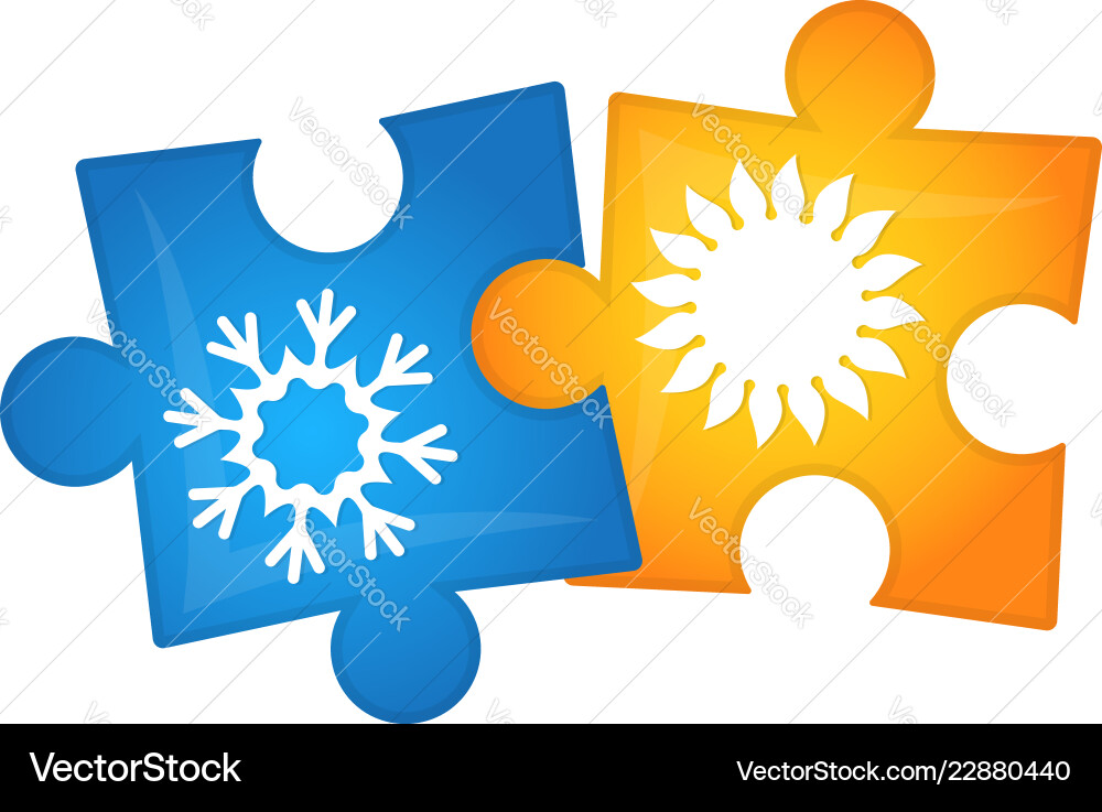 Air conditioner puzzles design Royalty Free Vector Image