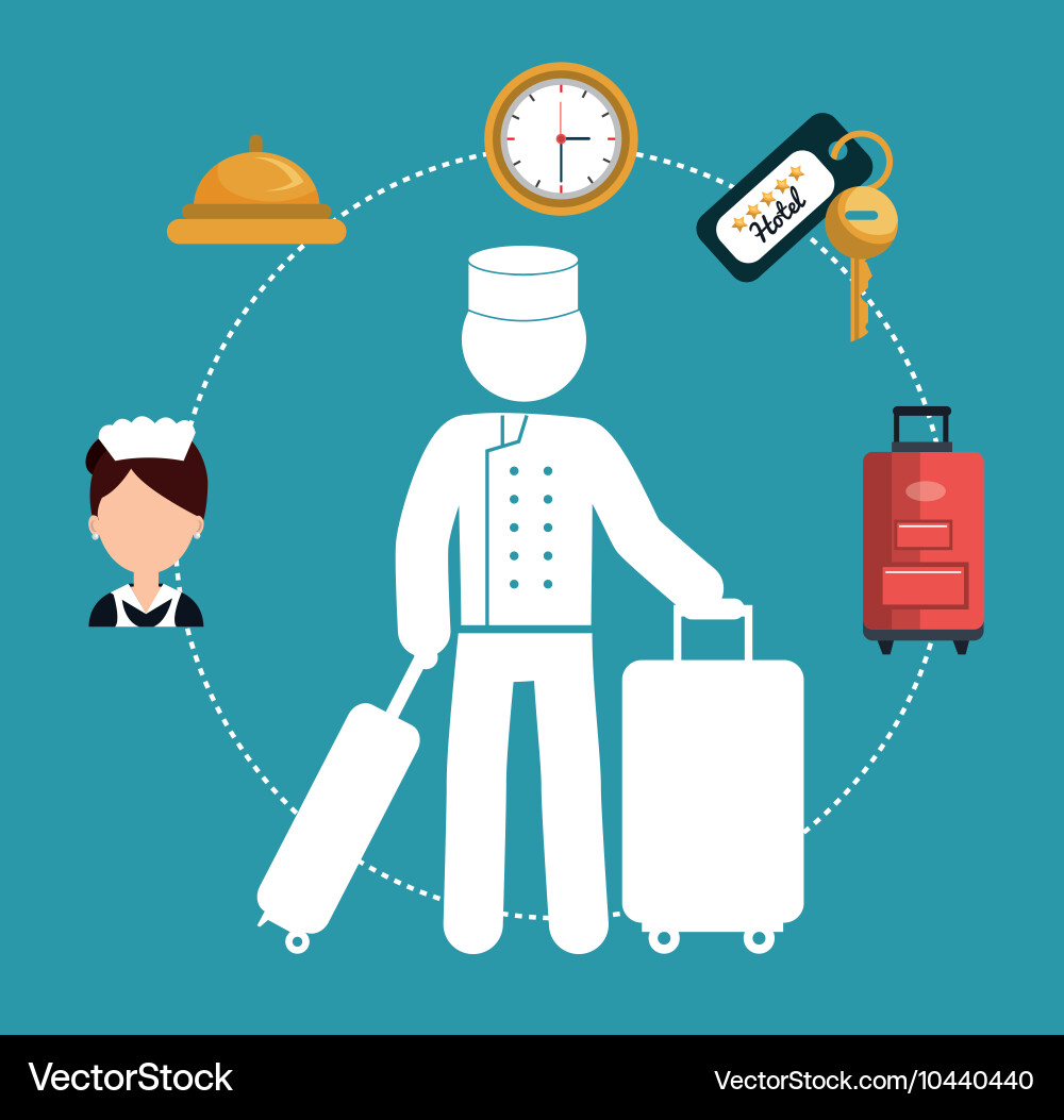 Best hotel set services icons Royalty Free Vector Image