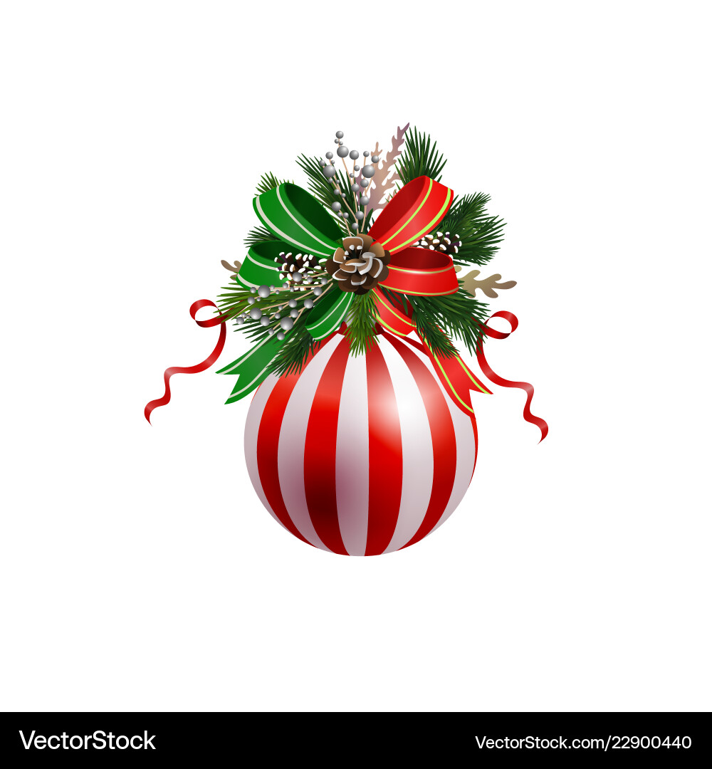 Christmas festive decoration from tree Royalty Free Vector