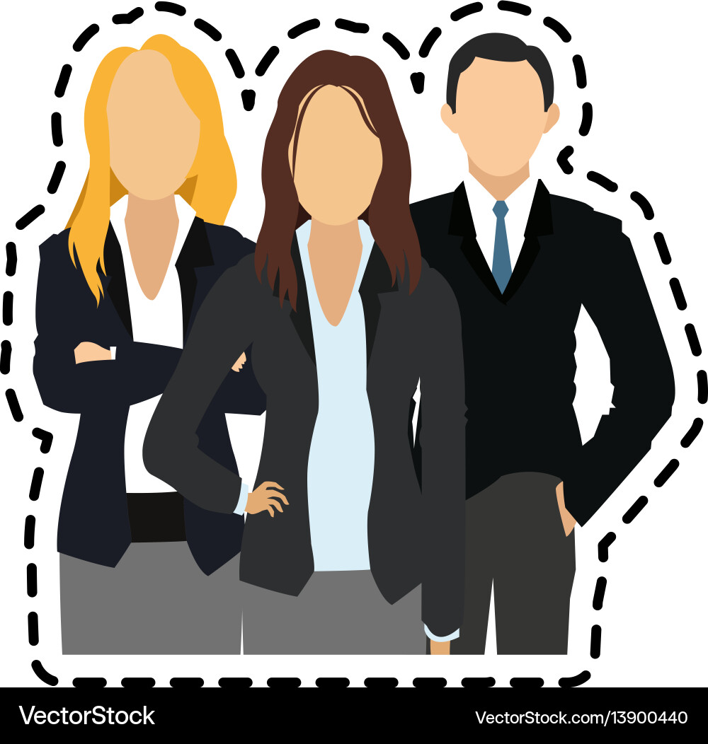 Faceless business people icon image Royalty Free Vector
