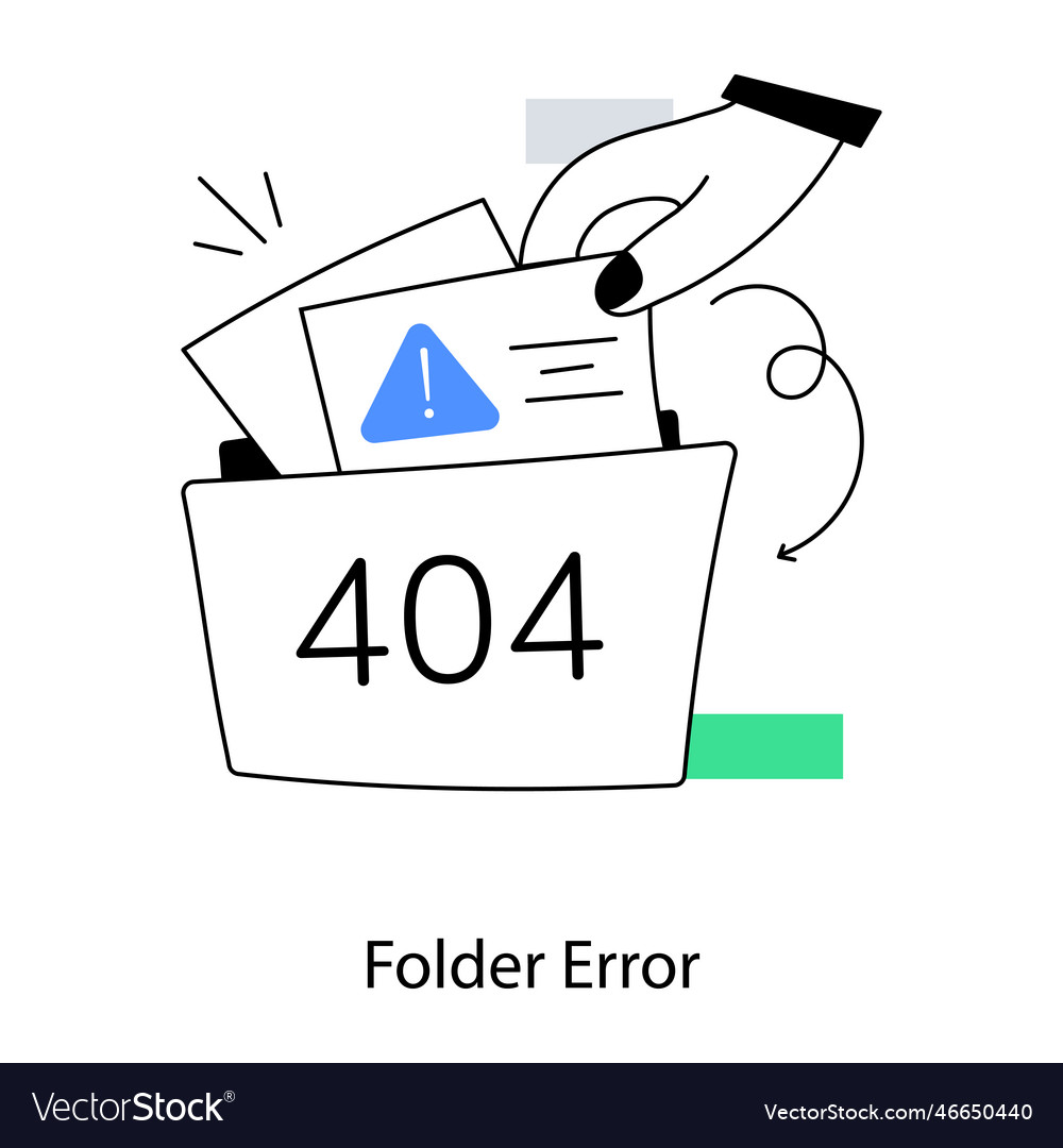 Folder error Royalty Free Vector Image - VectorStock