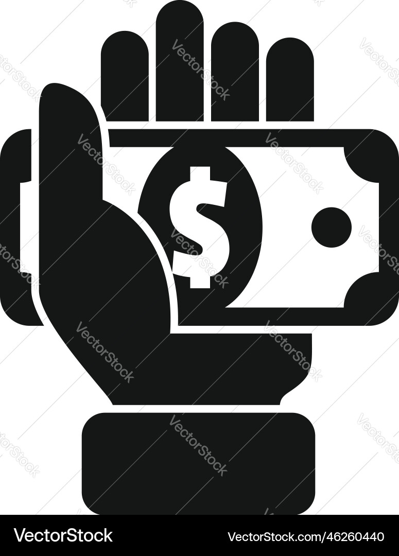 Give money icon simple work benefit Royalty Free Vector