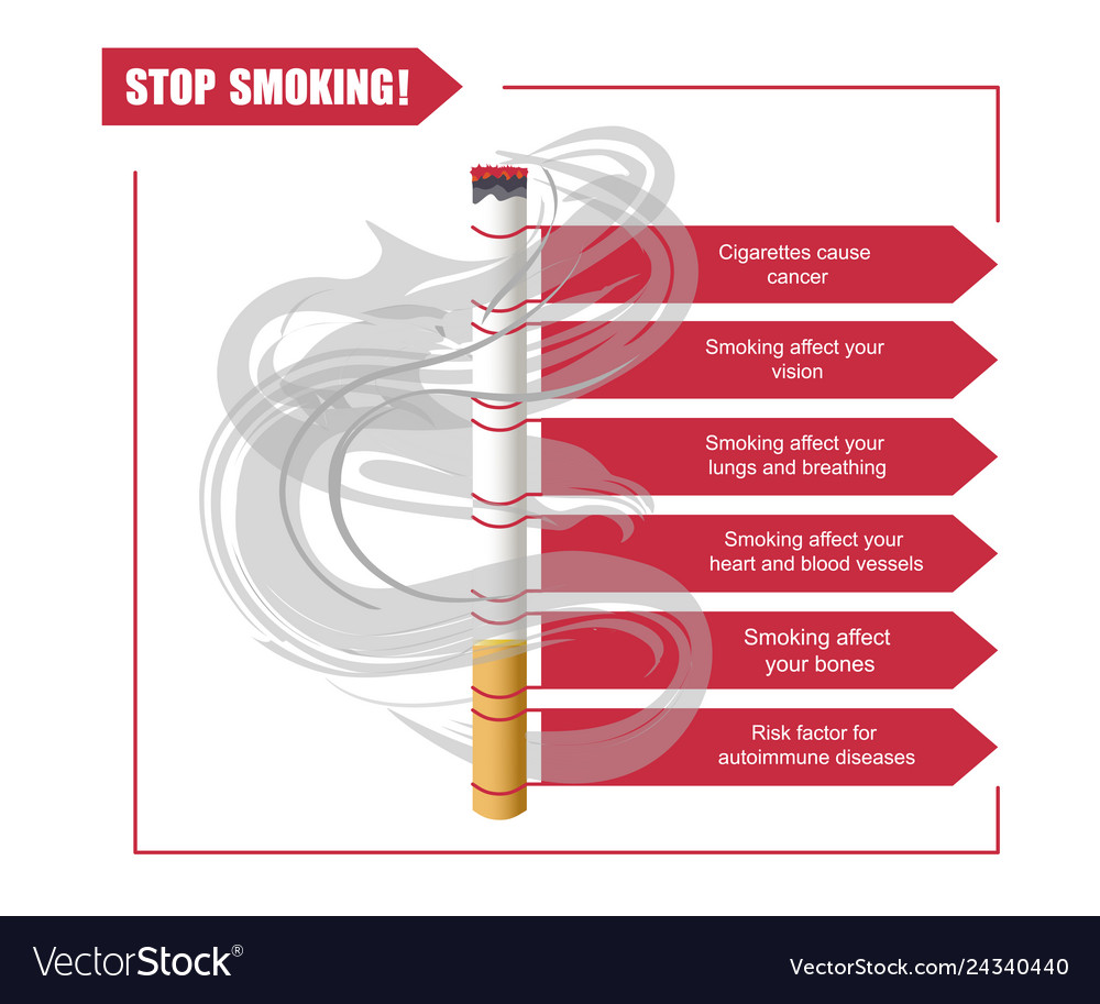 Infographics of the dangers smoking Royalty Free Vector Infographics of the dangers smoking Royalty Free Vector