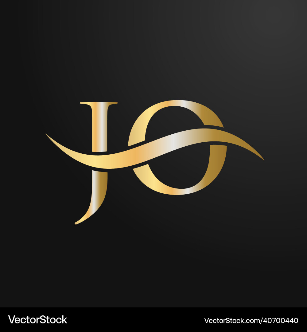 Letter jo logo design template jo j o logo Vector Image