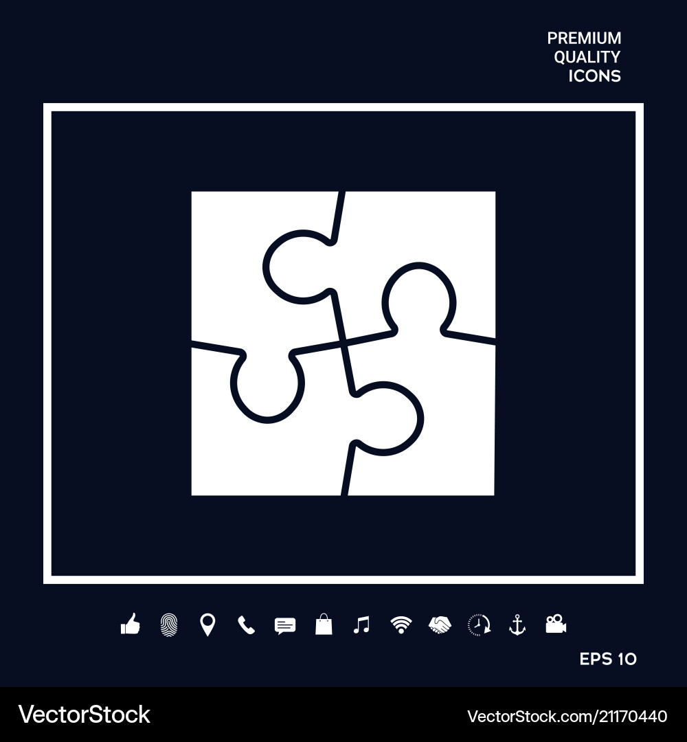 Puzzle icon symbol Royalty Free Vector Image - VectorStock