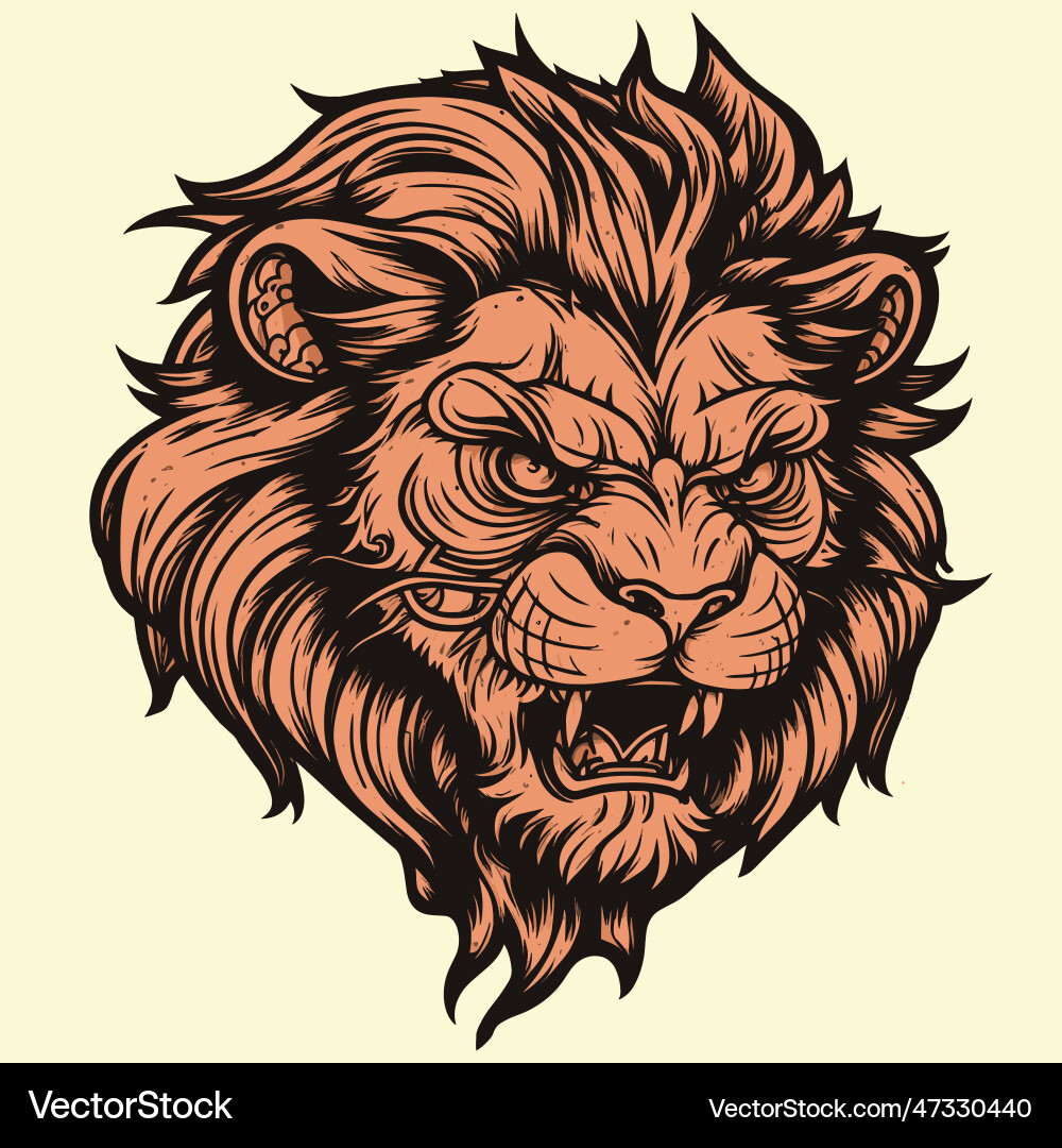 Regal lion design for artistic creations Vector Image