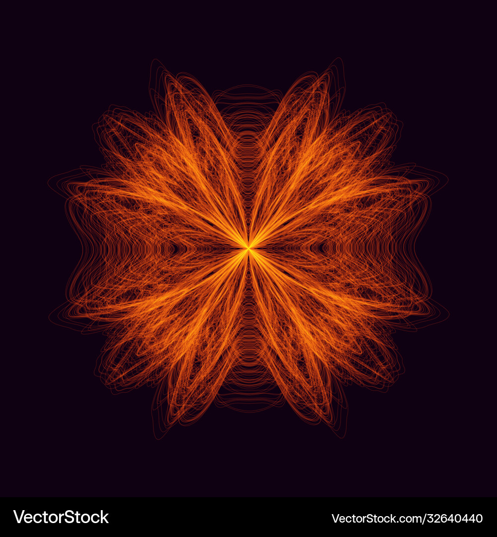 Symmetrical abstract compositions wavy lines Vector Image
