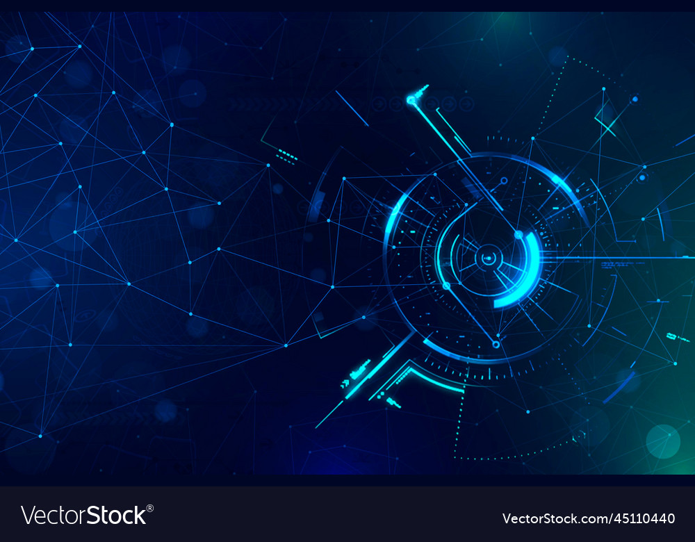 Technology abstract and cyber security concept Vector Image