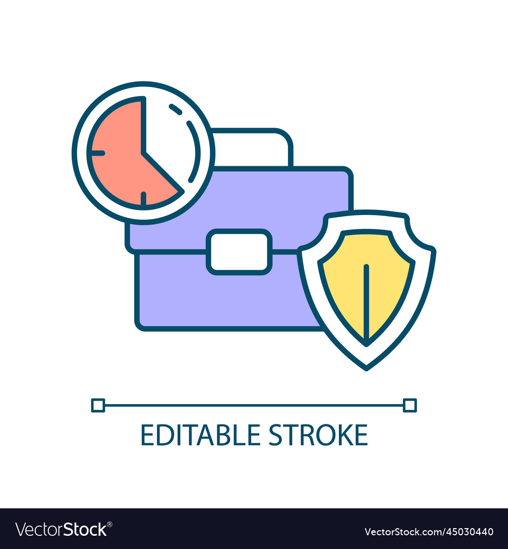 Working time regulations rgb color icon Royalty Free Vector Working time regulations rgb color icon Royalty Free Vector