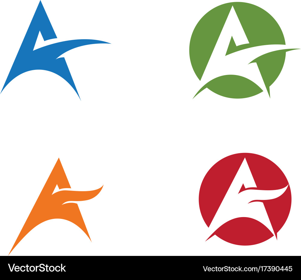 A letter logo business template Royalty Free Vector Image