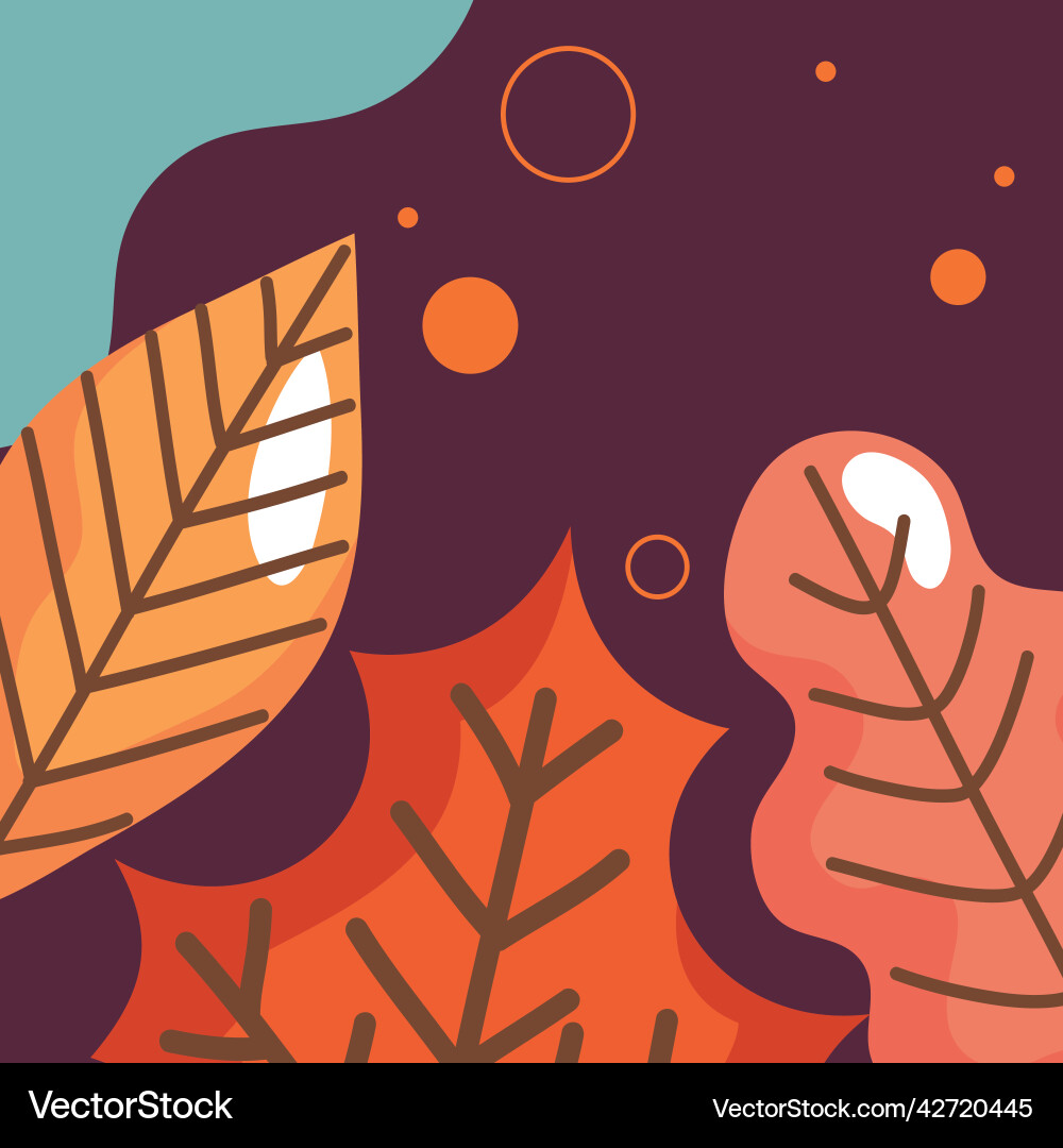 Autumn season poster Royalty Free Vector Image